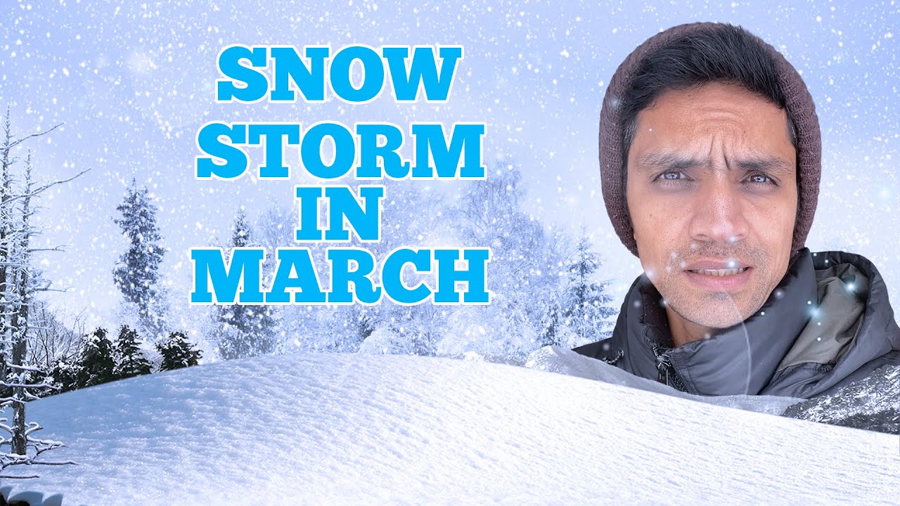 Snow storm in March. This is my morning. - YouTube