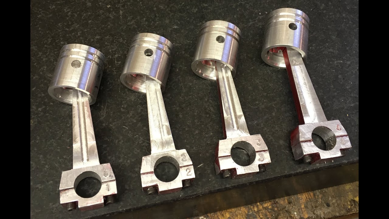 DiY Machine work on homemade Model 4-cylinder 4 stroke Panther Pup mini ...