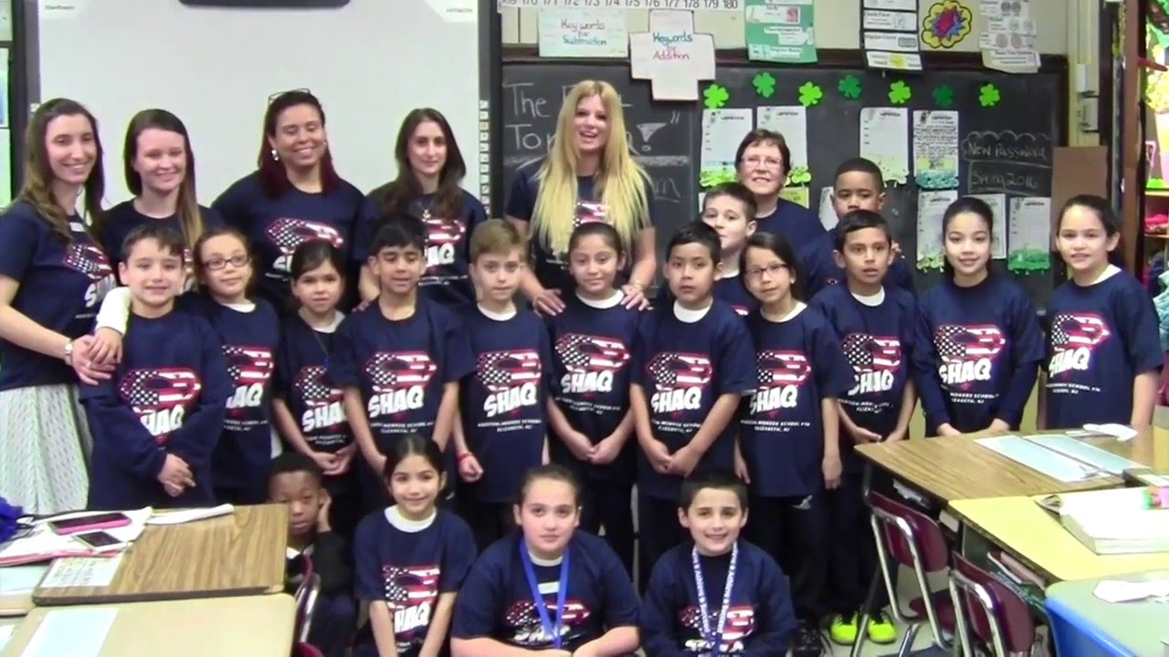 Shaquille O'neal Visits School 16Annex - YouTube