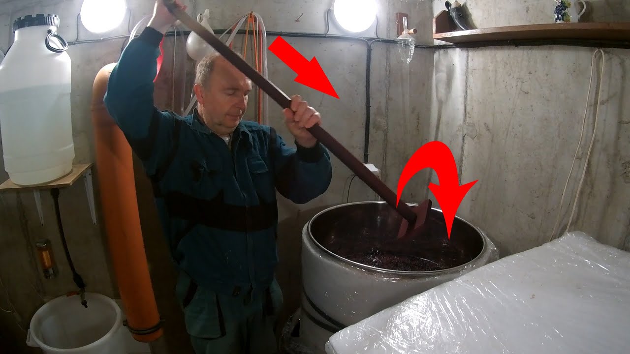 Unlock Bold Flavors: Punching Down Technique in Red Winemaking! - YouTube