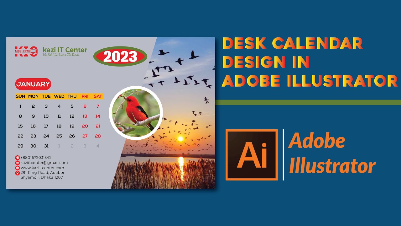 How to create desk calendar design in adobe illustrator #Freelancer # ...