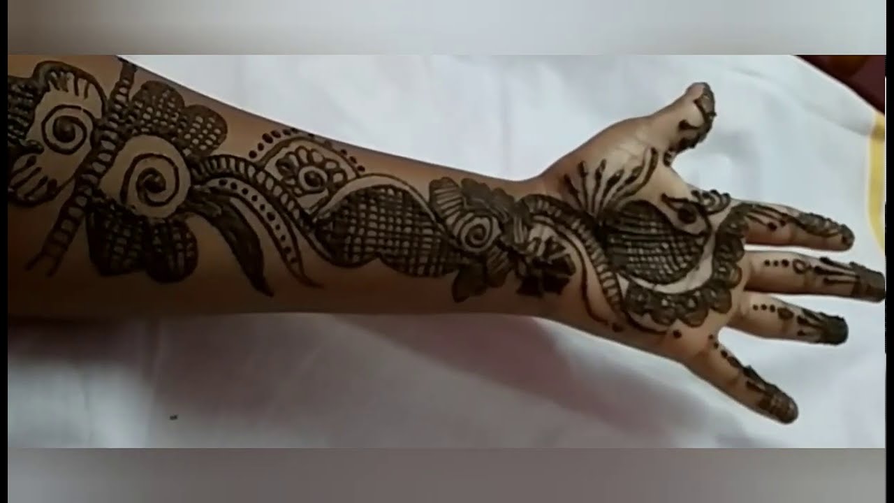 Full hand easy and simple mehndi design//latest cone design - YouTube