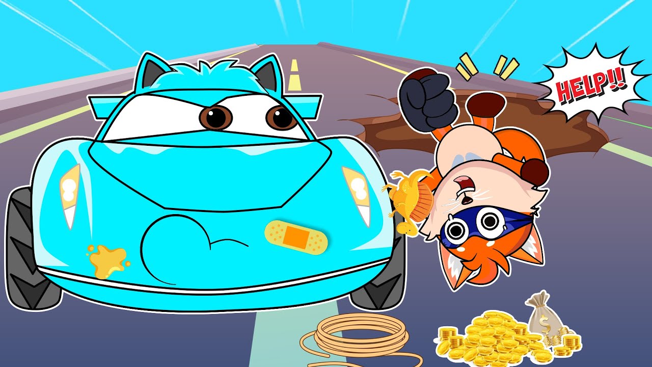 ⭐️ Five Little Car Trucks 💗 Wheels on the Bus 🚖 More Kid Songs Nursery ...