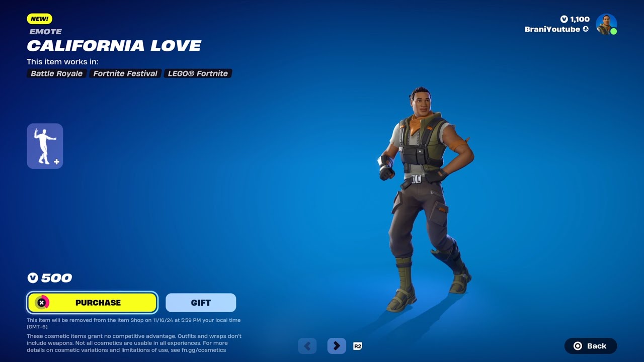 California Love | Fortnite Emote - YouTube