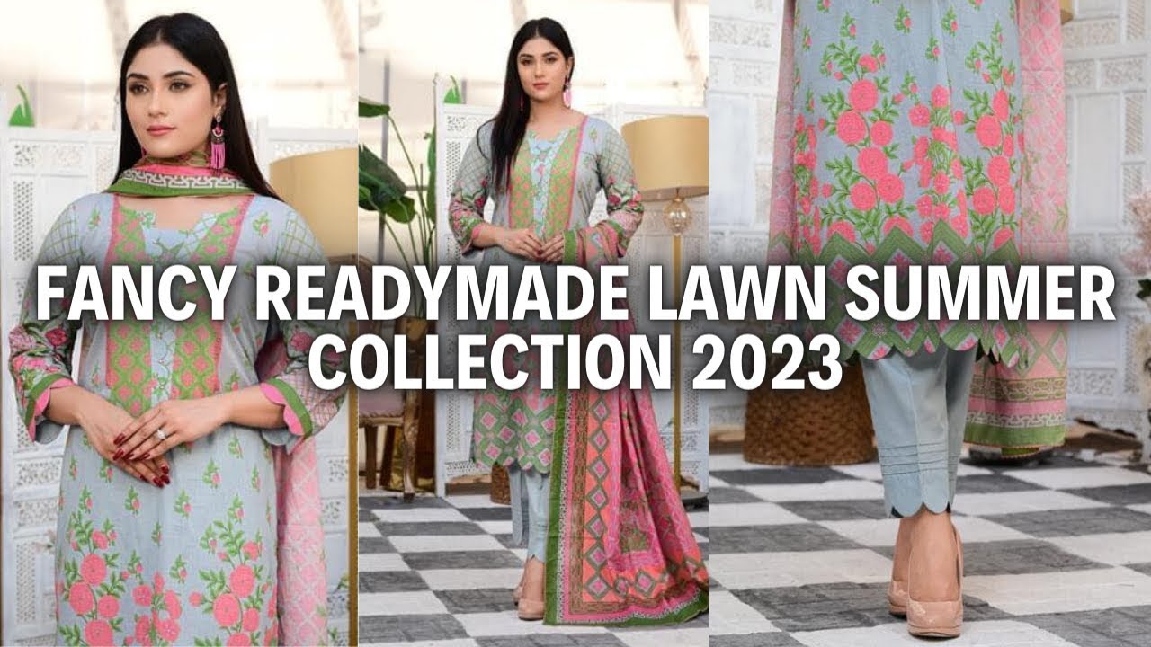 Fancy Ready Made Dress Wholesale Party Wear Dress Lawn Two piece Summer ...