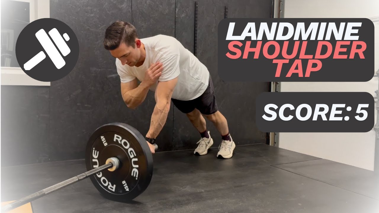 Landmine Shoulder Tap: CORE SCORE 5! - YouTube