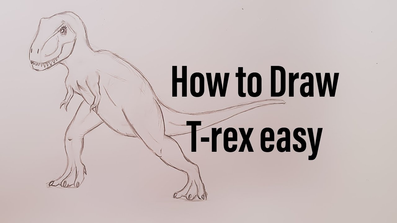 How to Draw T-rex Step by Step - YouTube
