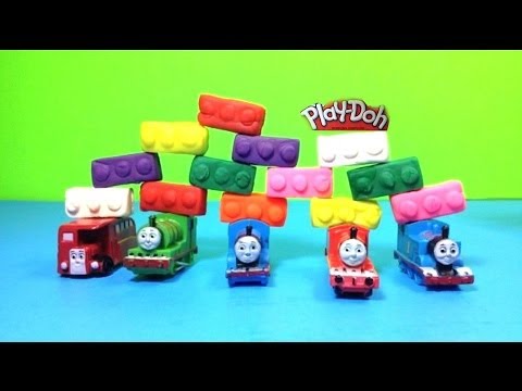 Thomas and Friends Trains with Play Doh Lego Wall Creation by ...