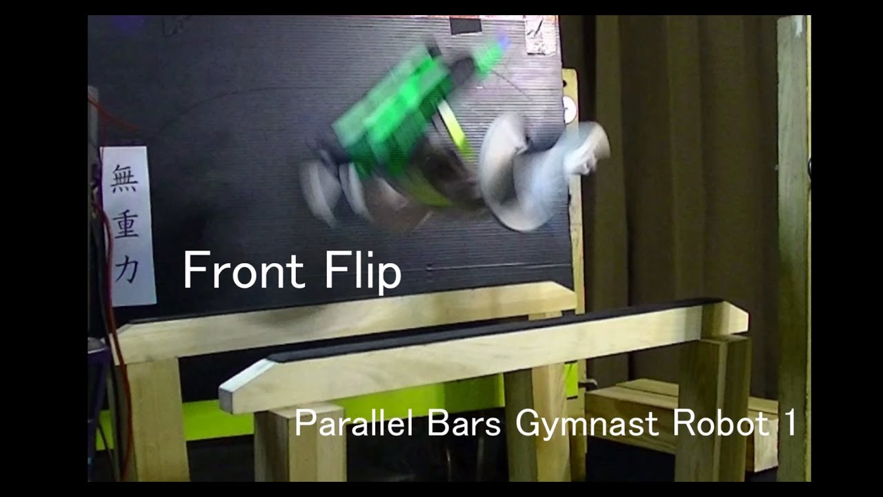Front flip(Parallel Bars Gymnast Robot 1) - YouTube