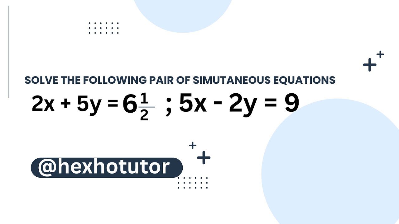 WASSCE Question With Solution On Solving Simultaneous Equations Using the Elimination Method ...