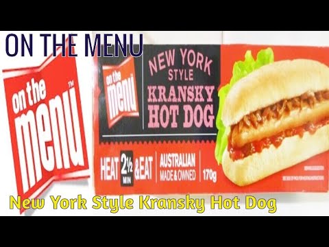 NEW! On The Menu New York Style KRANSKY HOT DOG - YouTube