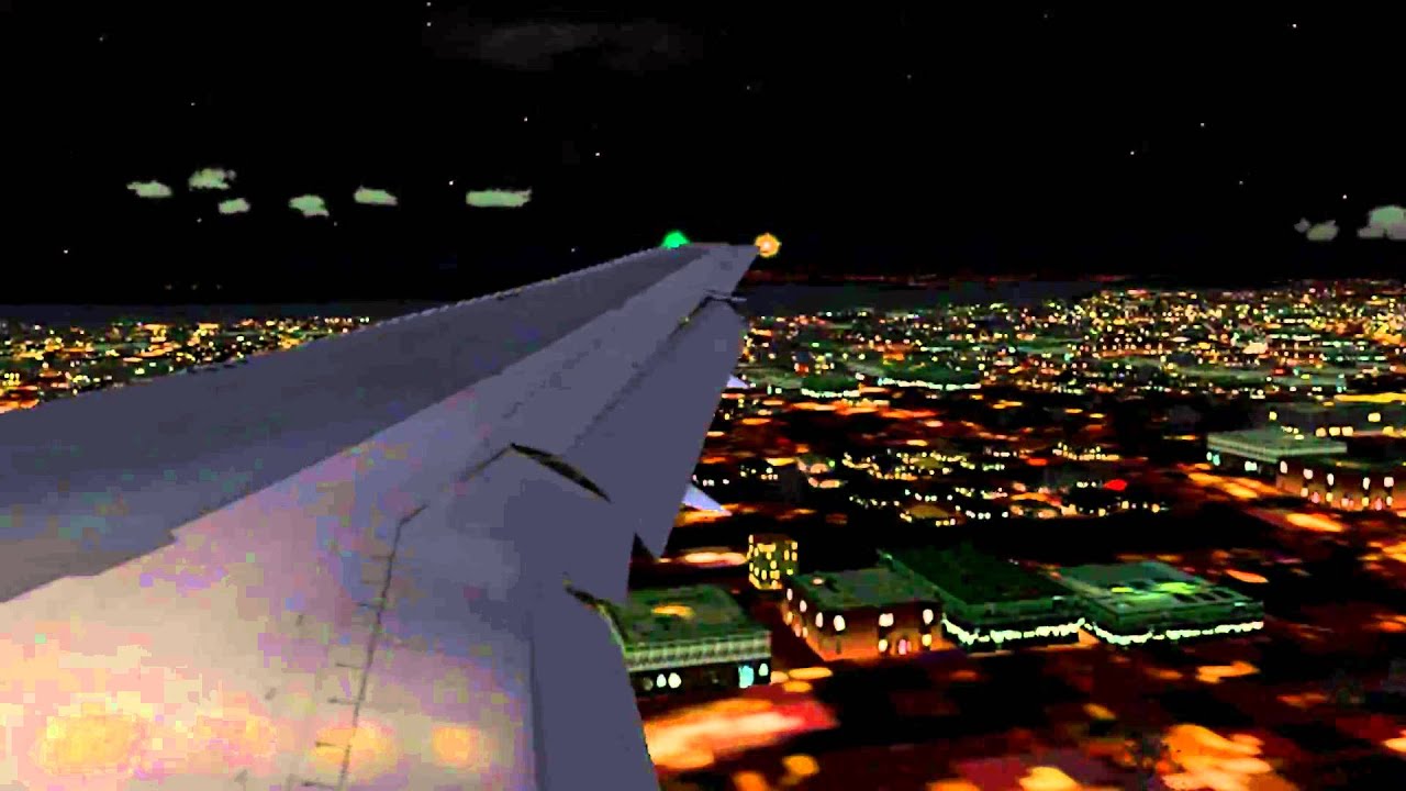 Landing into Seattle at night. [HD][FS2004] - YouTube