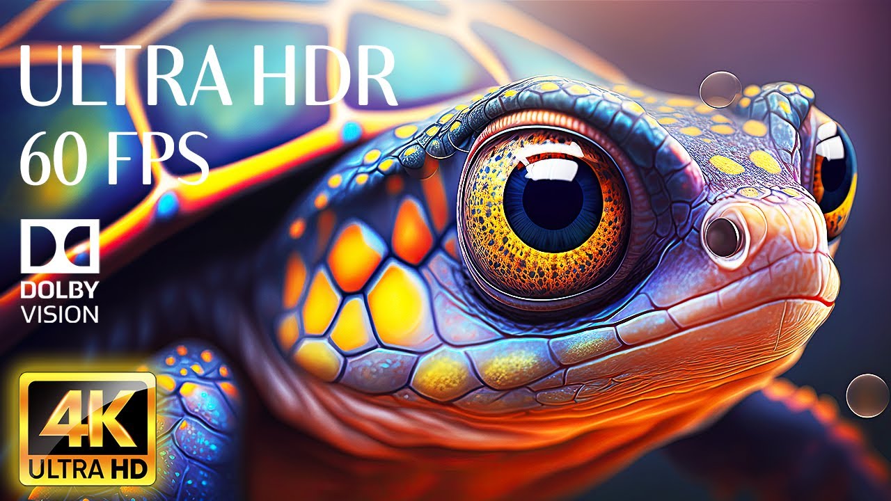 4K HDR 60fps Dolby Vision with Animal Sounds & Calming Music (Colorful ...