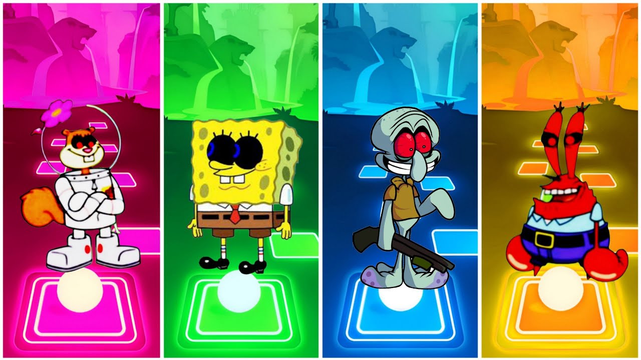 Sandy Cheeks Exe 🆚 Spongebob Exe 🆚 Squidward Exe 🆚 Mr Krabs Exe 🎶 Tiles ...