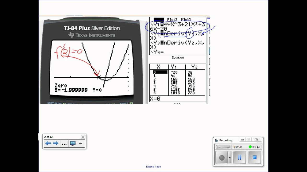 Curve Sketching using derivatives and your calculator - YouTube