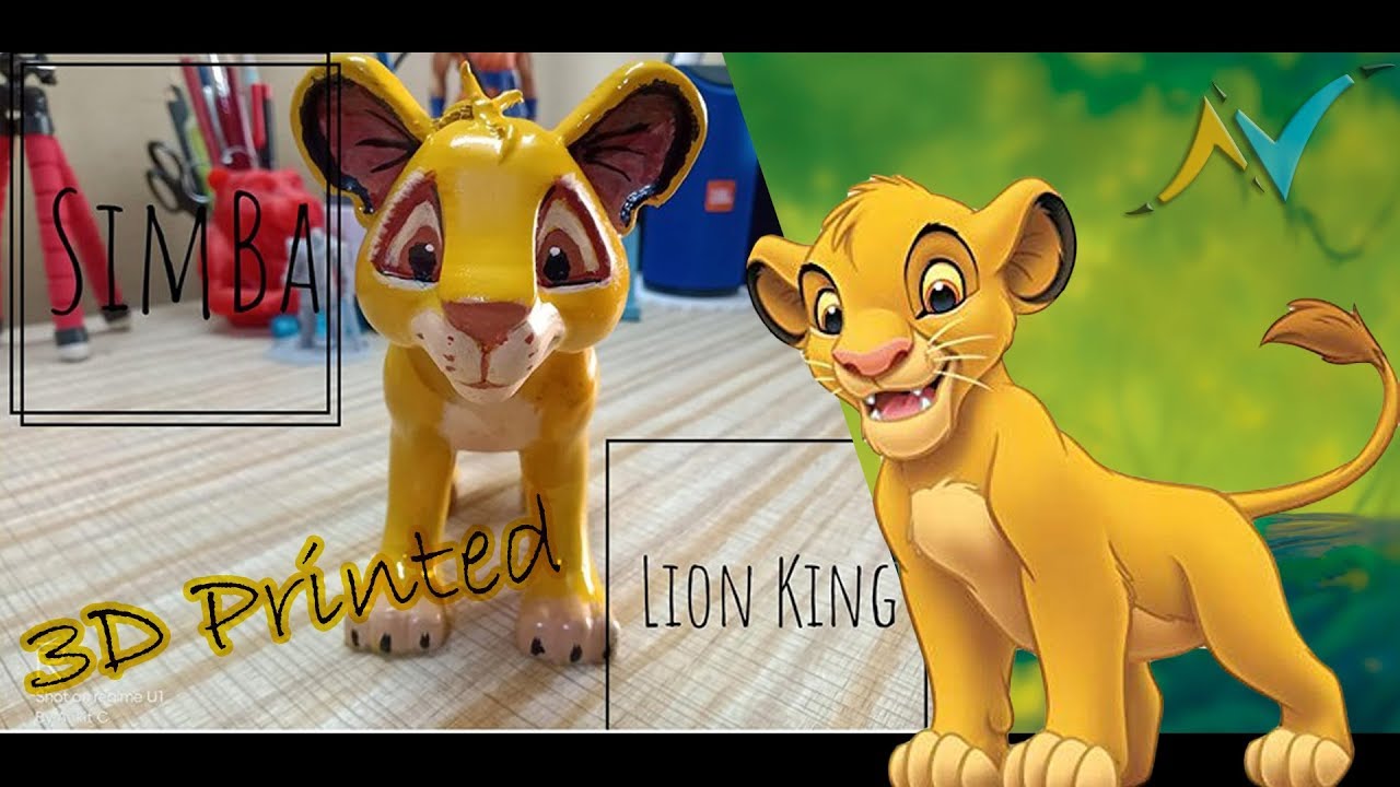 LionKing | Simba | 3D Printing | 3D Model | Spray and Fabric Painting ...