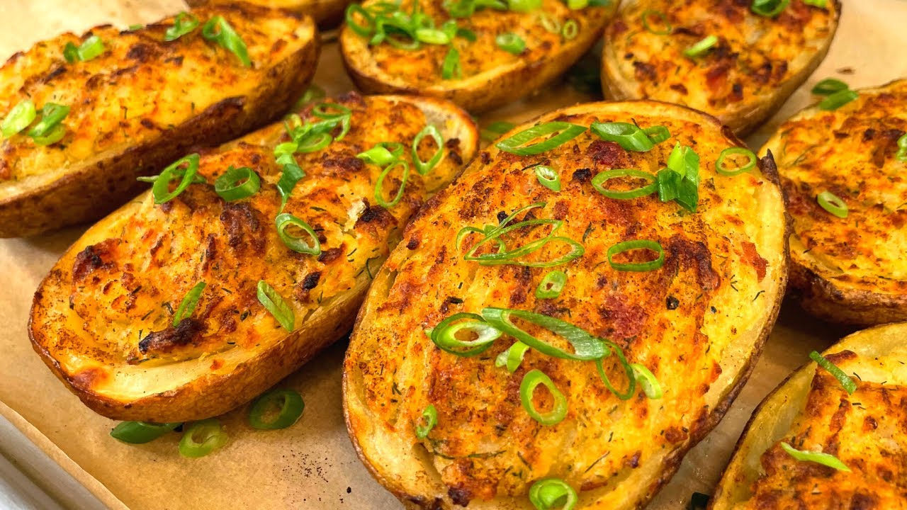 Потрясающий рецепт Картошки в духовке Фаршированная Картошка Вкусный