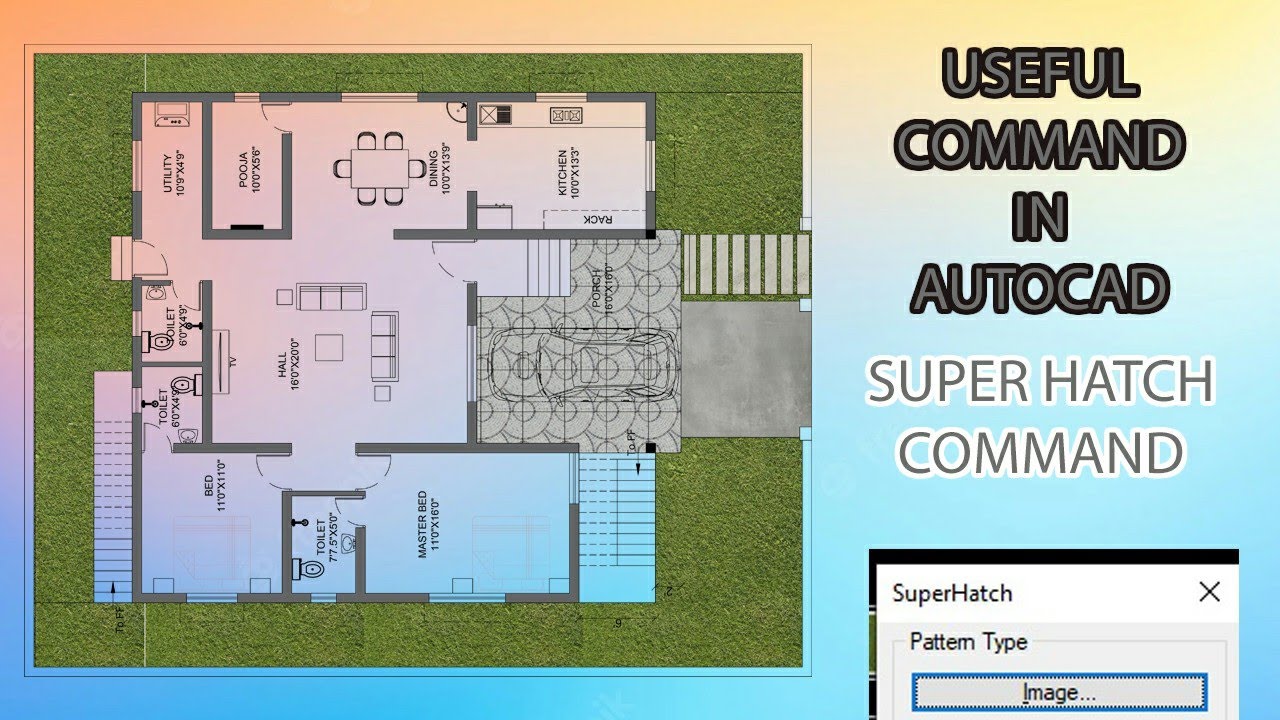 SUPER HATCH COMMAND IN AUTOCAD | Image Hatch - YouTube