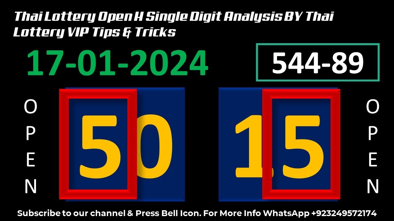 Thai Lottery Open H Single Digit Analysis BY Thai Lottery VIP Tips ...