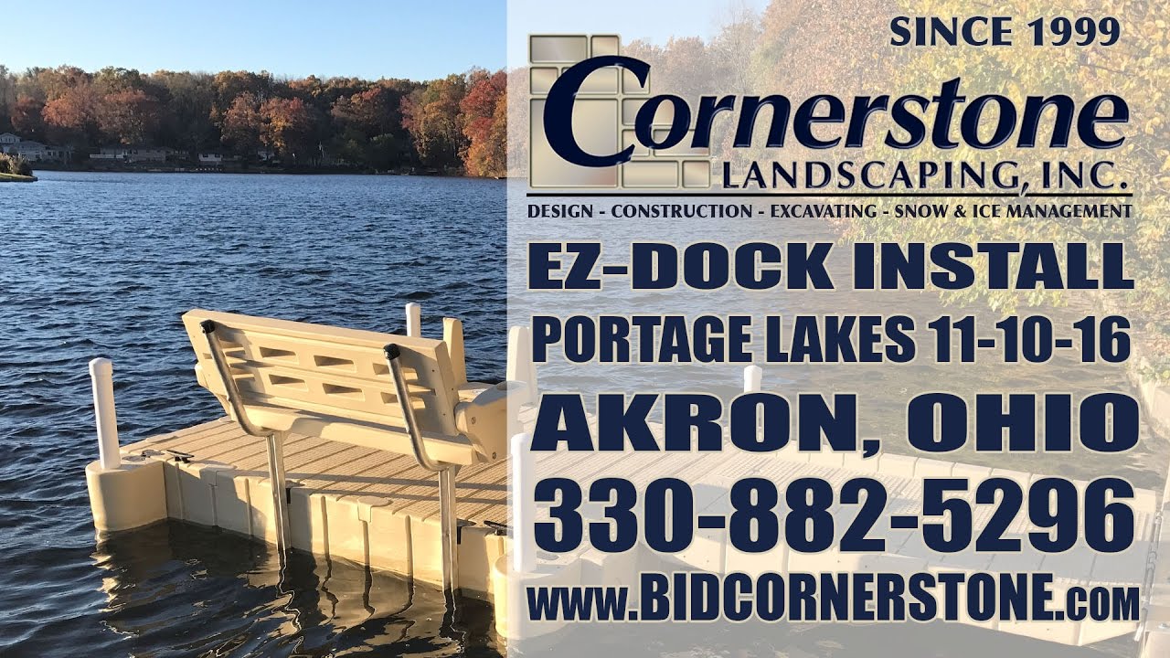 EZ-Dock Install on the Portage Lakes 11-10-16 - YouTube