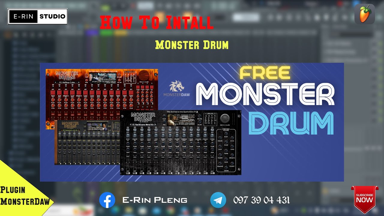 របៀបដំឡើង Monster Drum " How To install Monster Drum " By E-Rin Pleng - YouTube