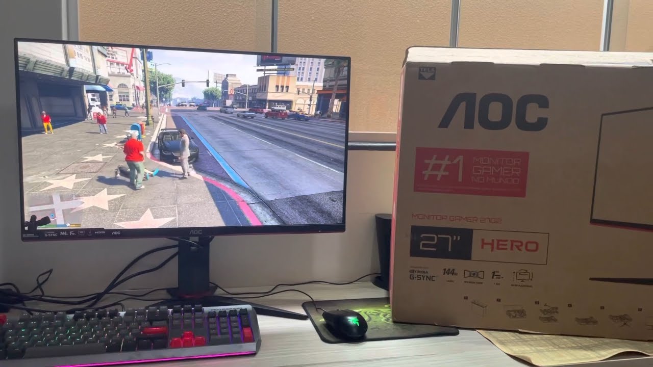MONITOR GAMER AOC HERO DE 27 POLEGADAS 144HZ PAINEL IPS 1ms E COM ...