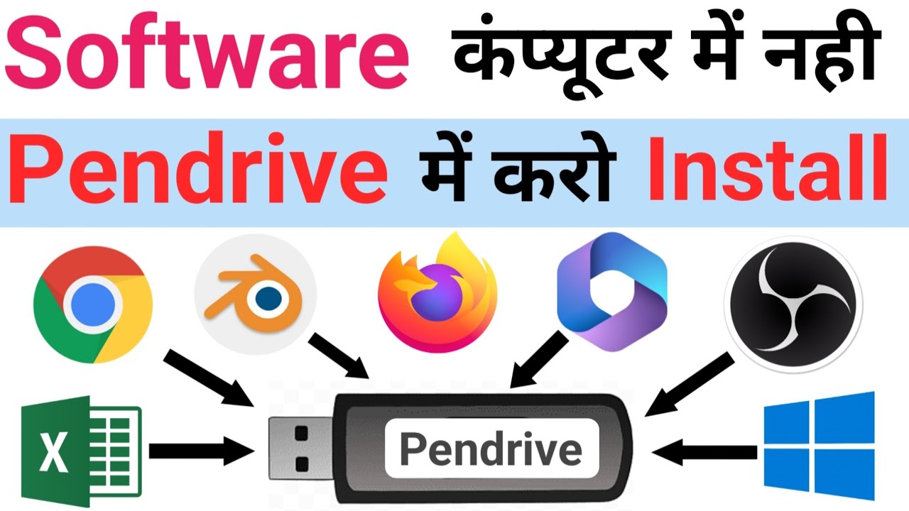 Pendrive me software kaise install kare | Software Pendrive me Kaise ...