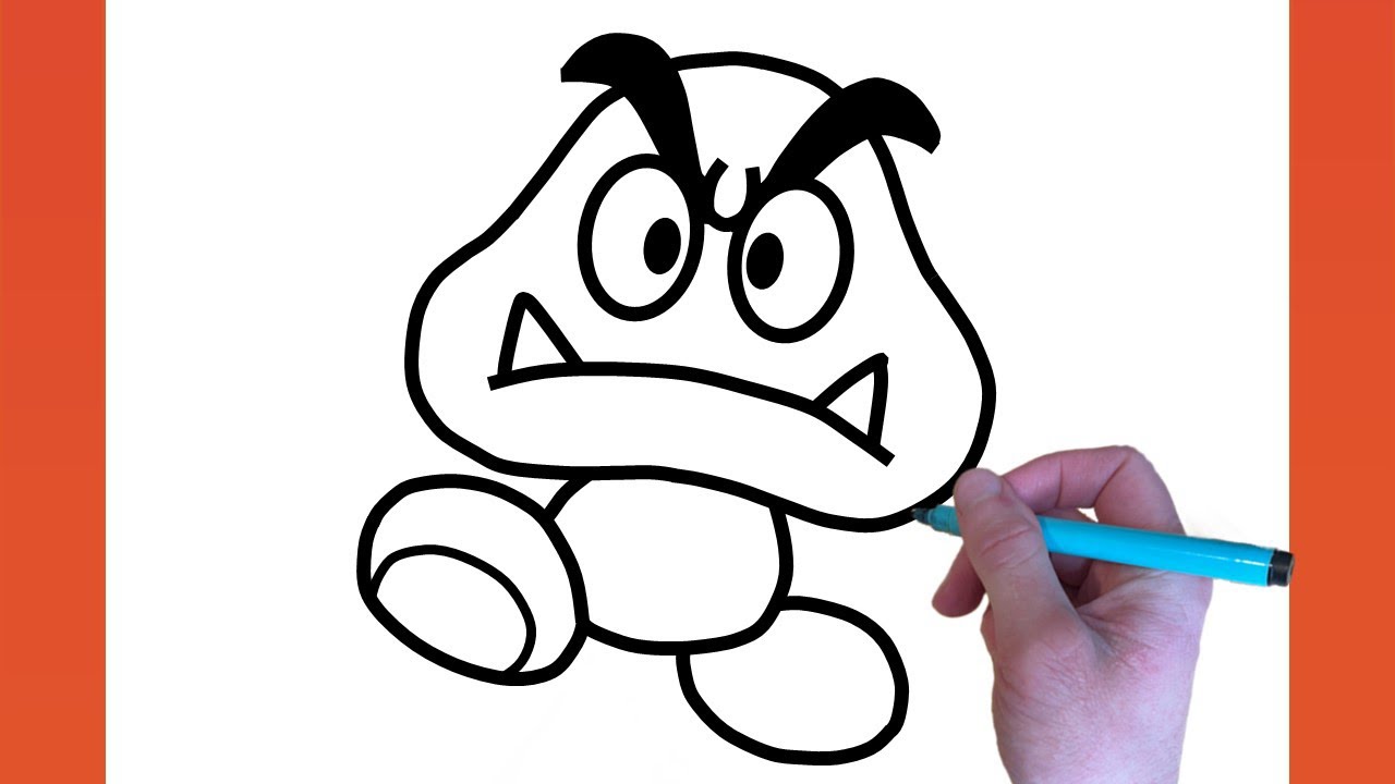 HOW TO DRAW GOOMBA | SUPER MARIO BROS - YouTube