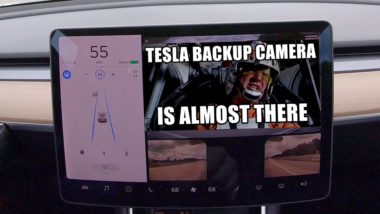 Tesla rear camera views are almost there, but not quite... - YouTube