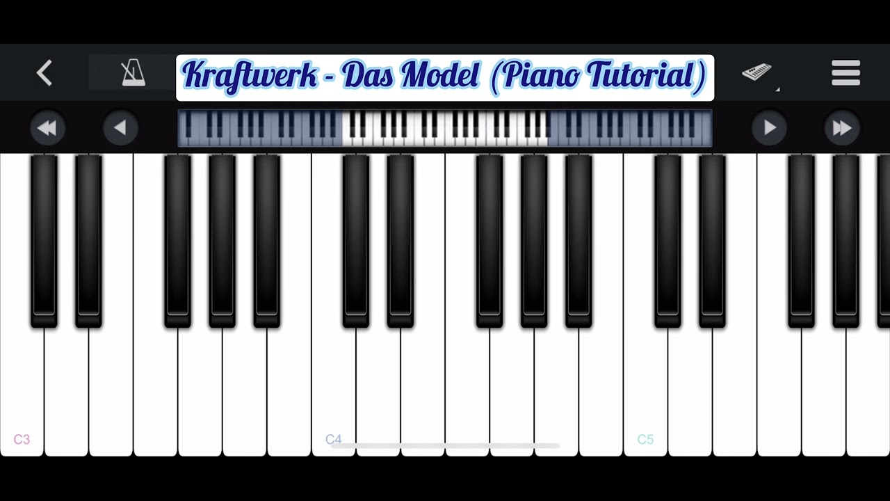 Das Model - Kraftwerk (piano tutorial 2025) - YouTube