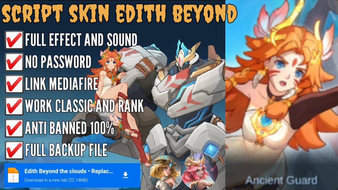 NEW!! Script skin edith beyond no password full effect and voice ...