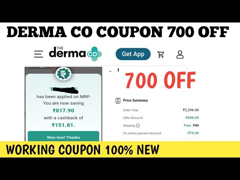 derma co coupon 700 off || the derma co coupon code - YouTube
