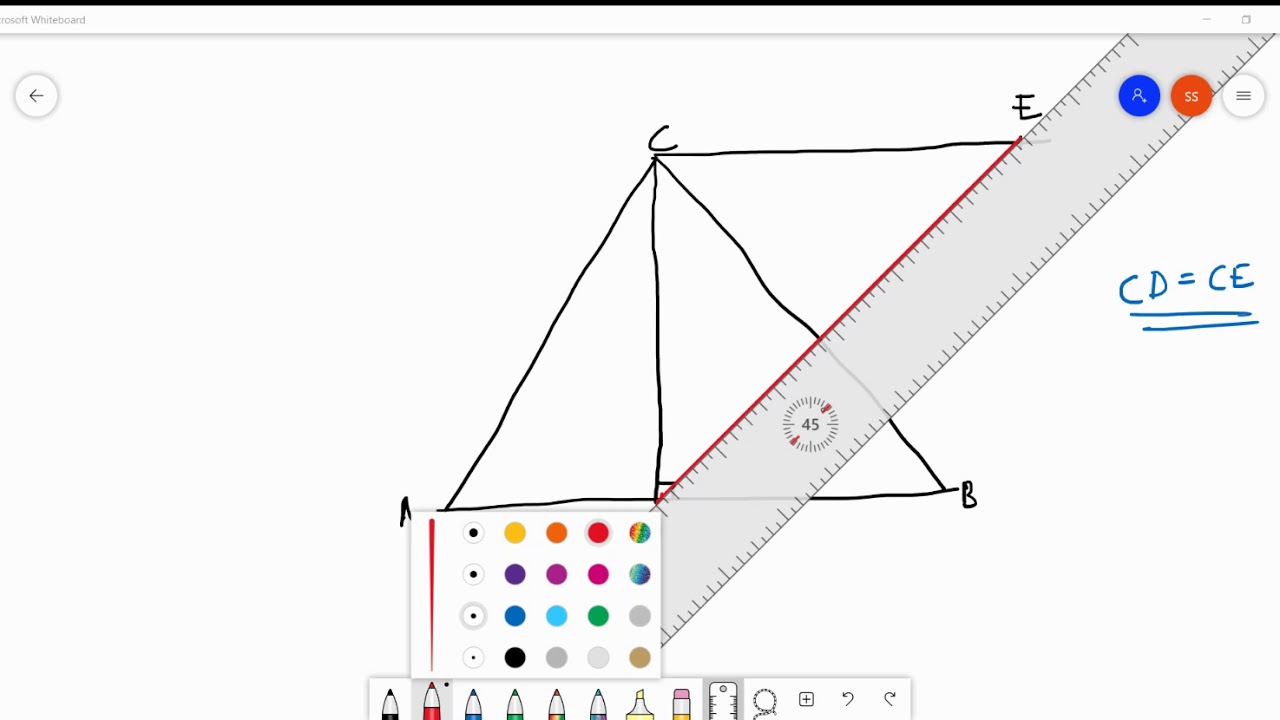 to inscribe a square in a triangle - YouTube