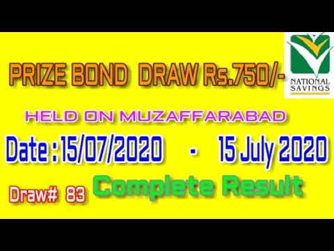 Prize Bond Draw 750 Result 15 July 2020 Complete Result by National ...