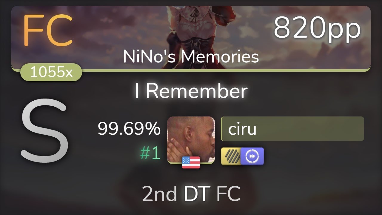 ciru | Tristam - I Remember [NiNo's Memories] +HDDT 99.69% {#1 820pp FC ...