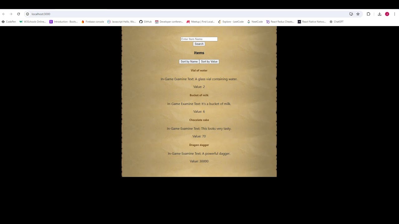 Nucamp Student Project Portfolio | Runescape Game Tradeable Items - YouTube