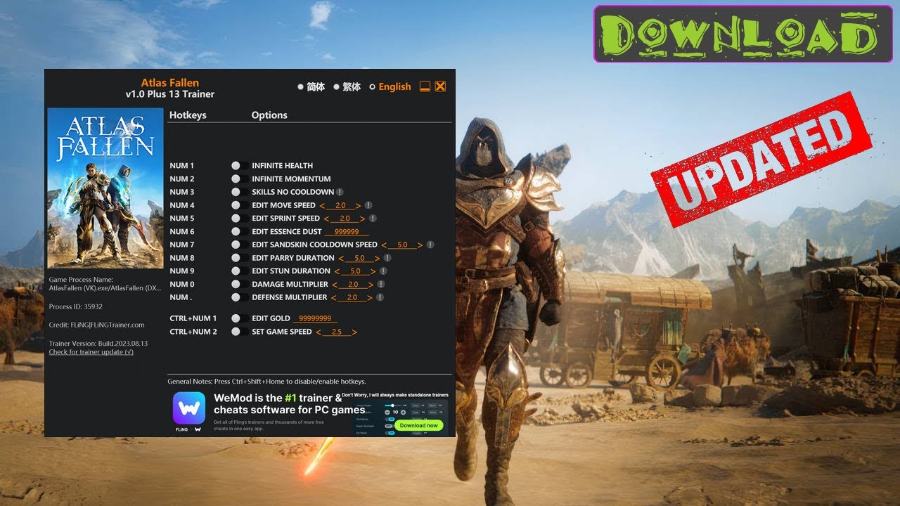 New cheat for game Atlas Fallen | Game script - YouTube