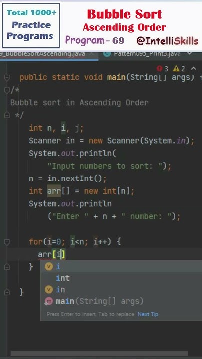Java Program 69 Bubble Sort Ascending Order In Java Shorts Java