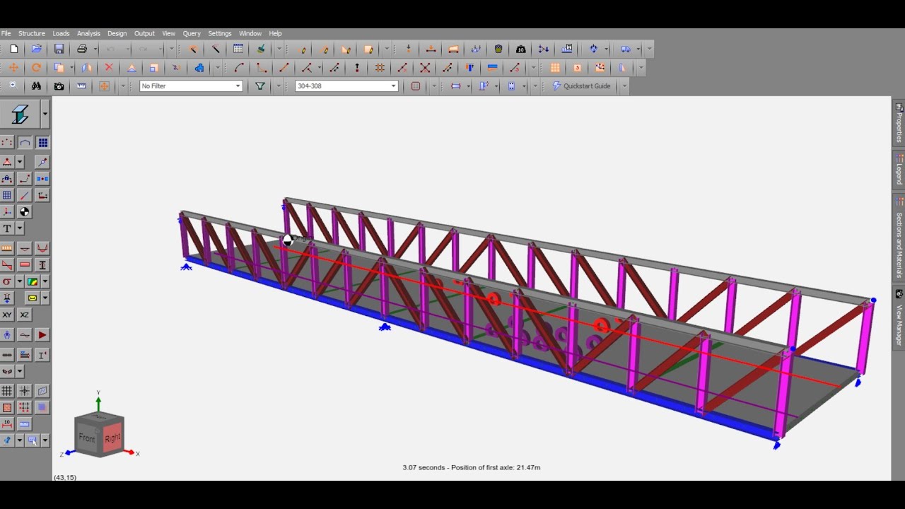 How to add bridge vehicle loads in space gass (Two click)... - YouTube