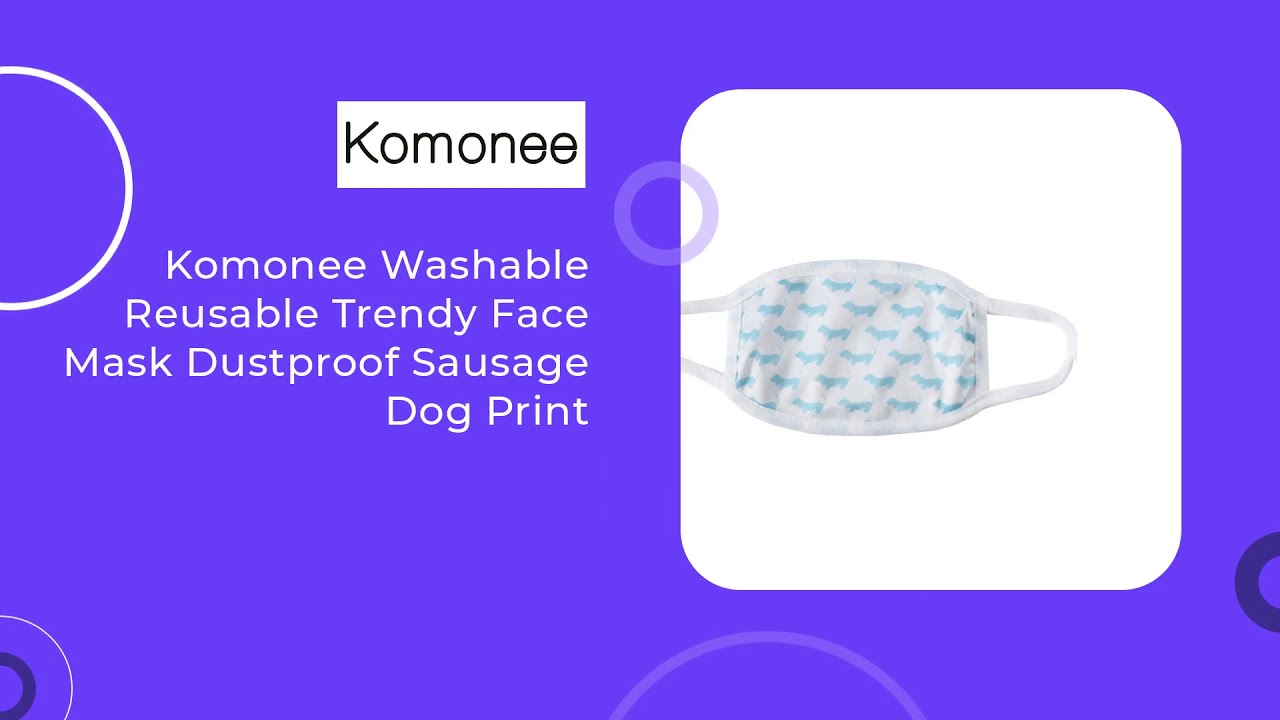 Trendy Face Mask Sausage Dog Print - YouTube