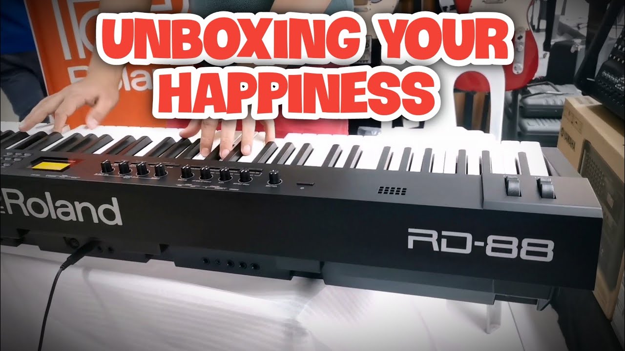 ROLAND RD88 Unboxing and testing basic piano sound... - YouTube