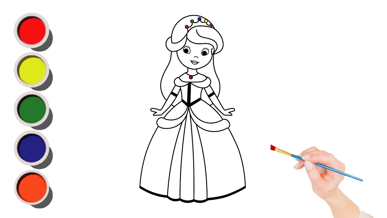Baby Doll Drawing and Coloring for Kids | Gudiya wala Drawing | Dress ...