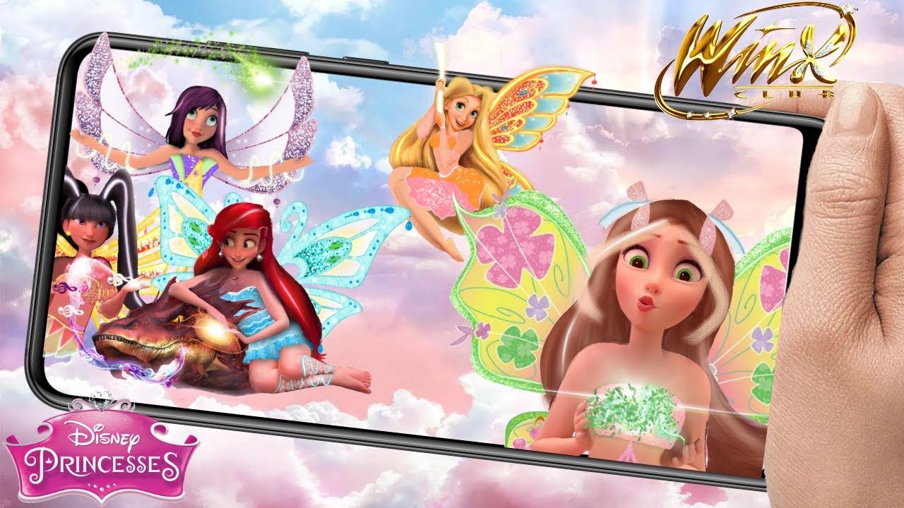 Disney princesses in WINX fairies Princess MASHUP | Ana's World - YouTube