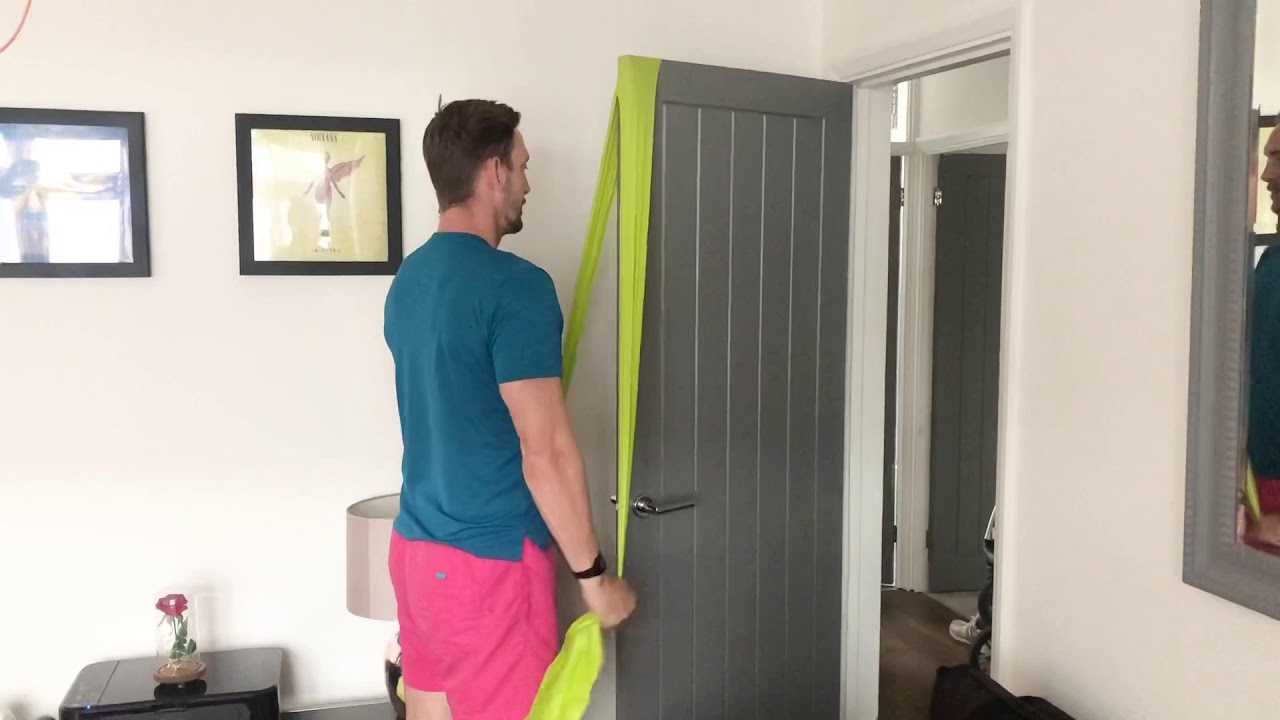 Tricep Pushdowns with a Resistance Band - YouTube