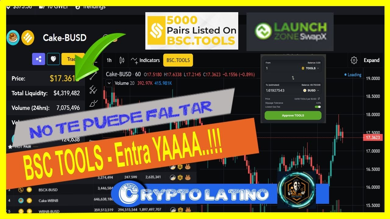 🌟 ESTA NO TE PUEDE FALTAR 🌟 💰 BSCTOOLS y TOKEN TOOLS en Cartera mas CHARTS entra YAAA...💸 - YouTube