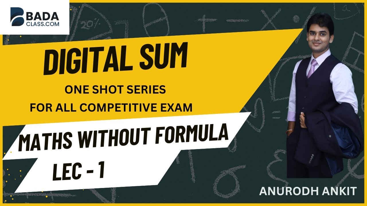 DIGITAL SUM || WITHOUT FORMULA || lec-1 || FOR ALL COMPETITIVE EXAM ...