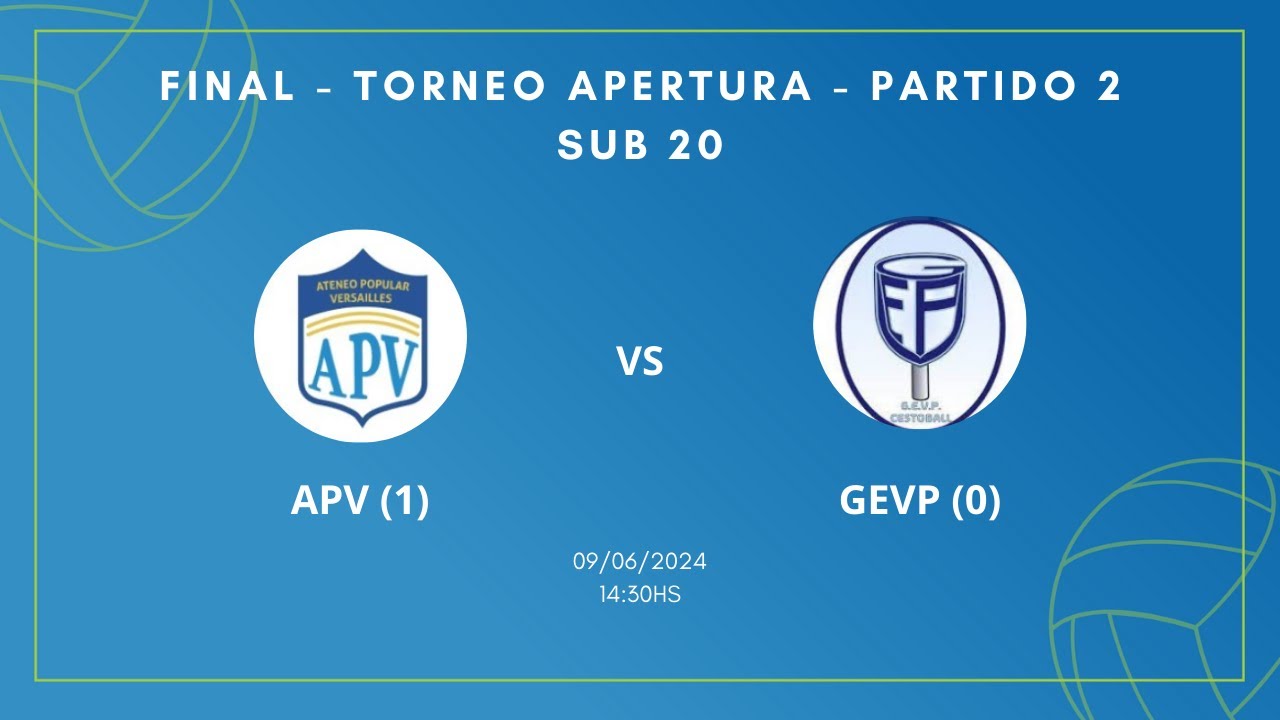 Final Categoria SUB 20 - APV vs GEVP - Partido 2 - YouTube