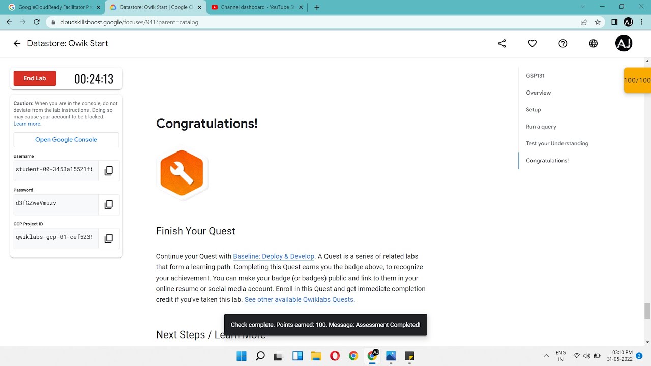 [NEW] - Datastore: Qwik Start - [GSP131] - YouTube