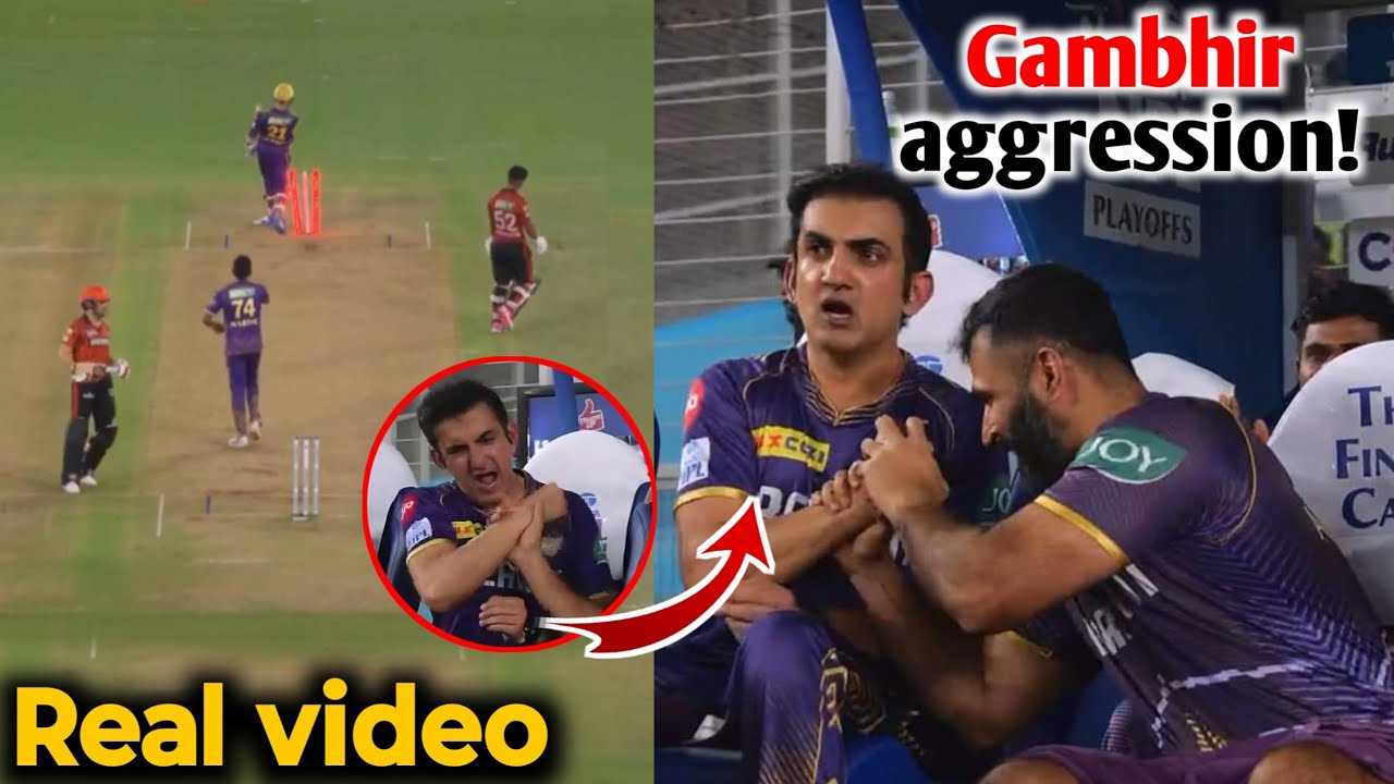 Gautam Gambhir aggression on Rahul Tripathi run out || Rahul tripathi ...
