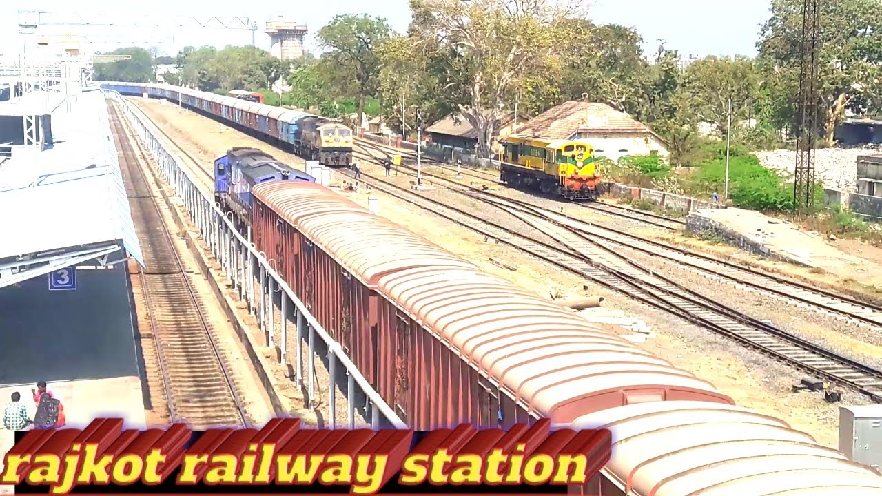 FREIGHT TRAIN ARRIVING IN RAJKOT JUNCTION | INDIAN RAILWAYS | - YouTube